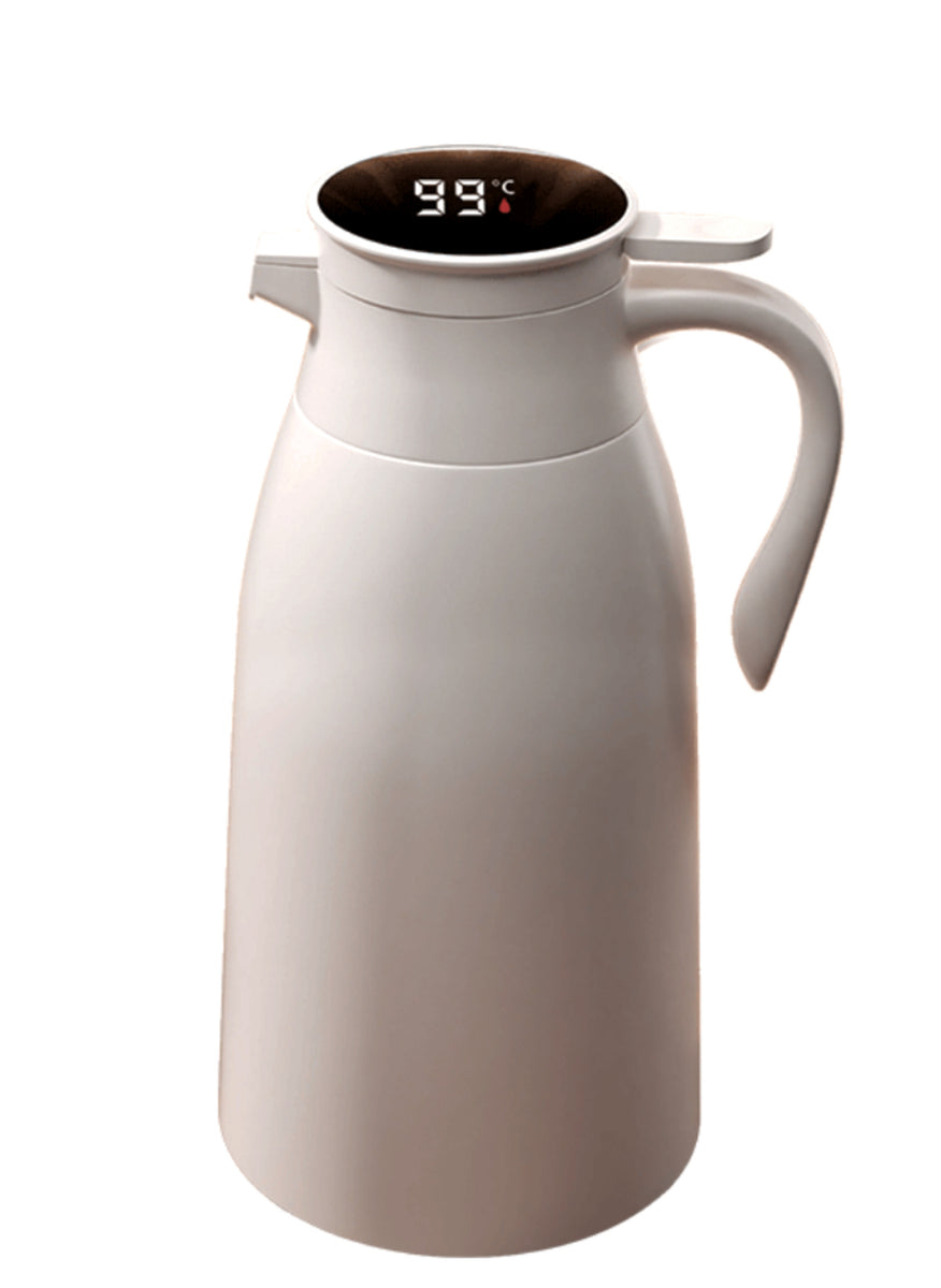 Smart 2L Thermal Carafe with Temperature Display & Premium Glass Liner ...